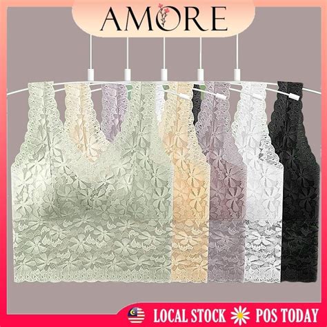 M L 32a 38c Sexy Lace Seamless Bra Wireless Beautiful Baju Dalam Cantik