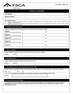 Fillable Online Form FSP Page Of FSCA Fax Email Print PdfFiller