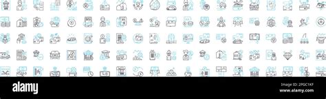 Business Incomes Vector Line Icons Set Profits Revenues Earnings