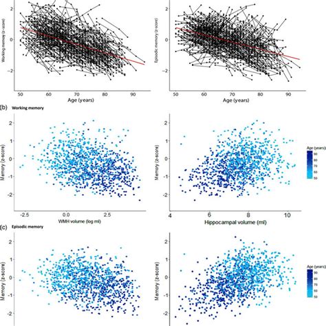 Age Related Working And Episodic Memory Performance By White Matter Download Scientific Diagram
