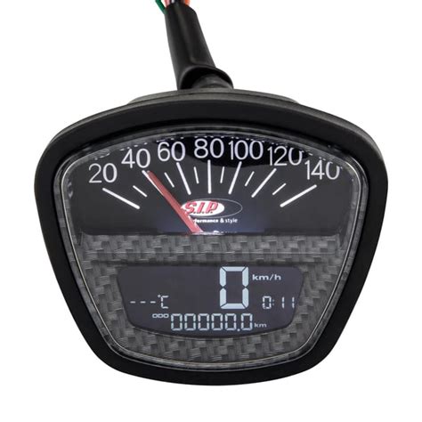Speedometer Rev Counter SIP 2 0 140 Km H Mph 14 000 Umin Rpm Face Carbon Look Black
