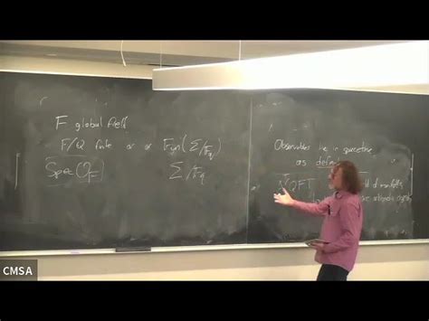 Free Video The Langlands Program Via Arithmetic Quantum Field Theory From Harvard Cmsa Class