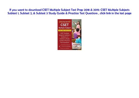 [doc] Cset Multiple Subject Test Prep 2018 And 2019 Cset Multiple
