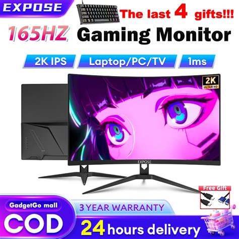 Expose Gaming Monitor For Pc Inch Curved Monitor Hz Monitor For Laptop Extension Inch