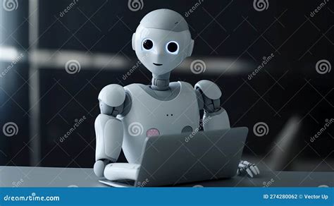 White Robot Chat Bot Artificial Intelligence Generative Ai Stock