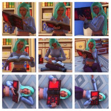 Solo Book Pose Pack Samssims Poses Sims Sims Cc