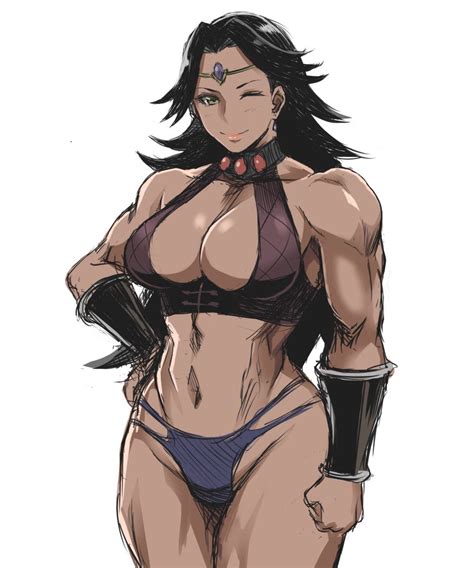 Rule 34 1girls Abs Amazon Goblin Slayer Biceps Black Hair Cleavage