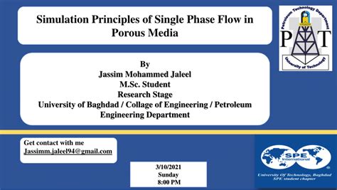 PDF Simulation Principles Of Single Phase Flow In Porous Media