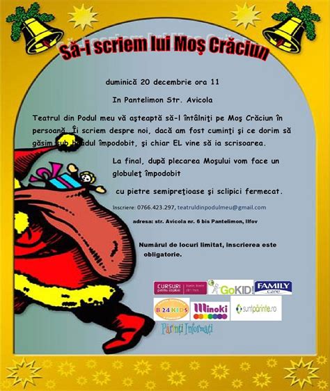 Scrisoare Catre Mos Craciun Eveniment Copii