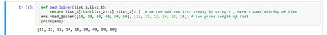 Solved Hello In Python Please Write A Function Badjoinerlist1