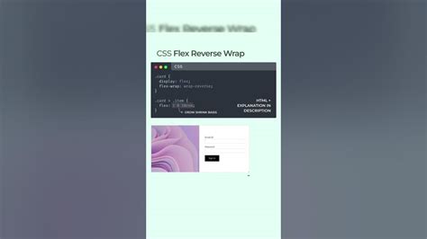 Css Flex Reverse Wrap Shorts Htmlcsswebsite Webdevelopment