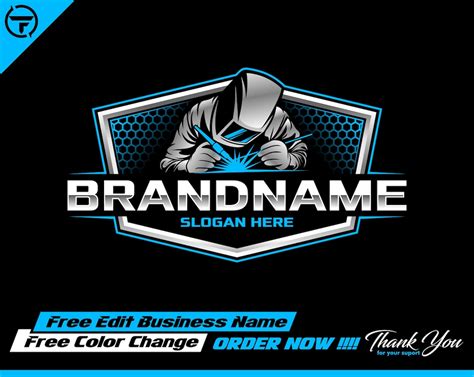 Welding Logo Welder Contruction Metal Industrial Equipment