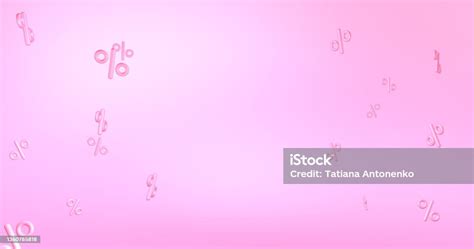 동적 3d 백분율 기호가 있는 추상적인 분홍색 배경입니다 퍼시픽 핑크 색상 백분율 기호입니다 모던 한 트렌디 한 배너 또는 포스터 디자인 3d 이미지 복사 공간 3차원