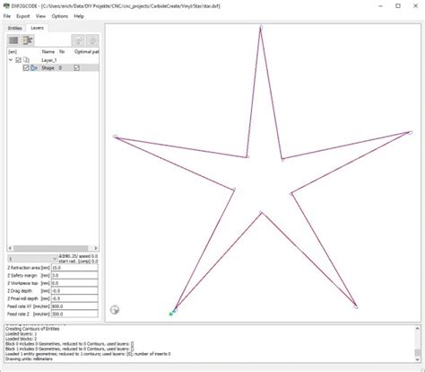 Optimized Vinyl Cutting G Code Tool Path With Dxf2gcode Mcu On Eclipse