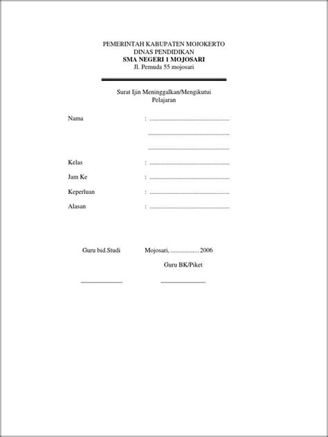 Contoh Surat Izin Dari Piket Surat Izin Desain Contoh Surat Eqn GVNYyG