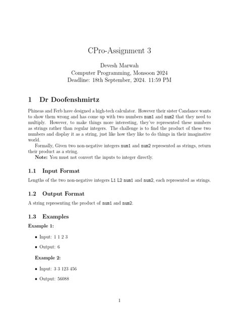 C Programming Assigment Iiith Pdf Applied Mathematics Computer