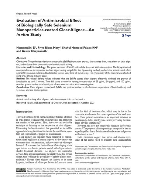 D Et Al 2023 Evaluation Of Antimicrobial Effect Of Biologically Safe Selenium Nanoparticles