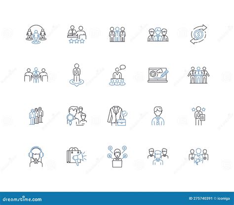 Cybersecurity Firm Line Icons Collection Encryption Firewall Malware Breach Hacking Defend