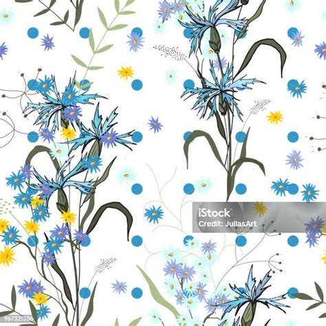 현실적인 피 꽃 고립 핸드 그린입니다 벡터 일러스트입니다 레트로 야생 원활한 꽃 패턴입니다 빈티지 배경입니다 배경 화면입니다 꽃 식물에 대한 스톡 벡터 아트 및 기타 이미지