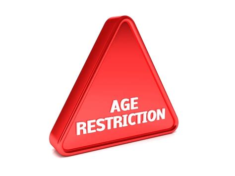 Premium Photo Red Sign That Says Age Restriction