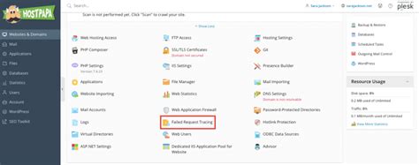 Failed Request Tracing In Plesk Windows Hostpapa Support
