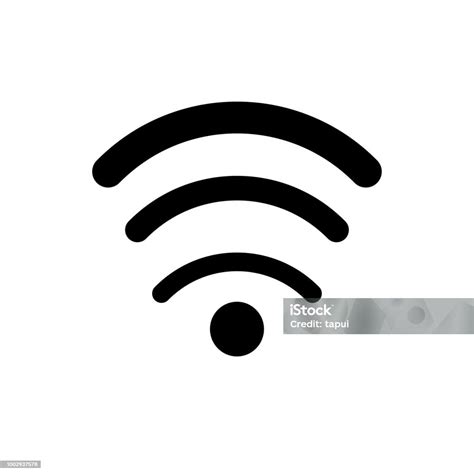 Wifi 무선 라인 아이콘 또는 원격 인터넷 액세스에 대 한 기호 포드 캐스트 벡터 기호입니다 0명에 대한 스톡 벡터 아트 및 기타 이미지 Istock