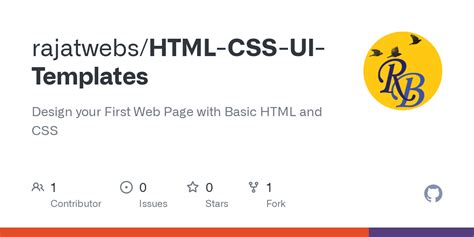 Github Rajatwebs Html Css Ui Templates Design Your First Web Page With Basic Html And Css