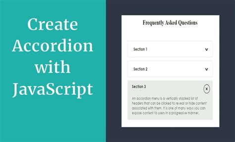 How To Create An Accordion With Javascript For Beginners Coding