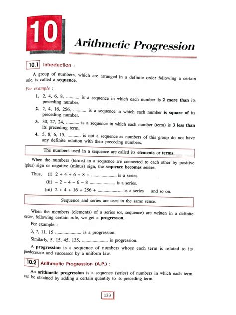 Arithmetic Progression Pdf