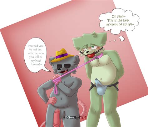 Rule 34 Anthro Ball Gag Belly Blush Chubby Male Clothed Clothing D Rat Domestic Cat Duo