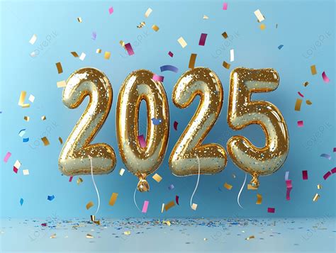 색종이 배경으로 3d 황금 빛나는 2025 텍스트 효과 Png 일러스트 무료 다운로드 Lovepik