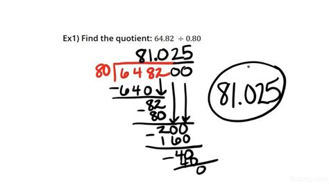 Dividing Decimals By 2 Digit Decimals Algebra Study Com