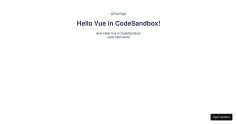 Vue Codesandbox