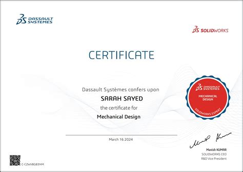 Solidworks Cswe Dassaultsystemes Sarah Sayed 68 Comments