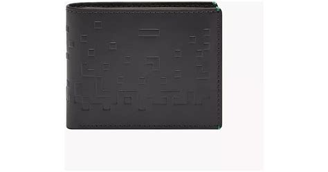 Fossil Minecraft X Special Edition Passcase In Black For Men Lyst Canada