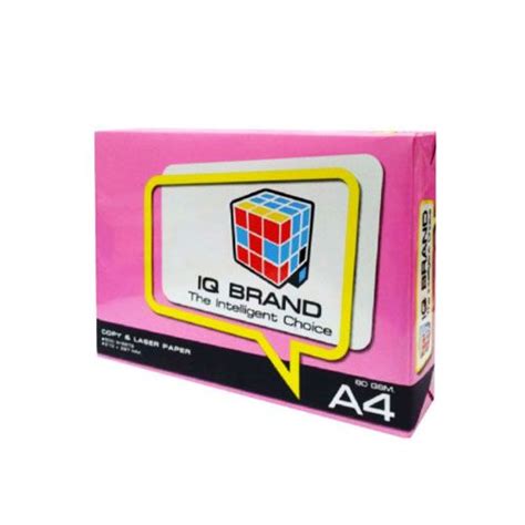กระดาษถ่ายเอกสาร Iq Brand A4 80g ห่อชมพู