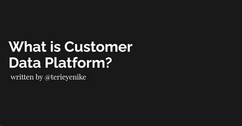 what is customer data platform hackernoon
