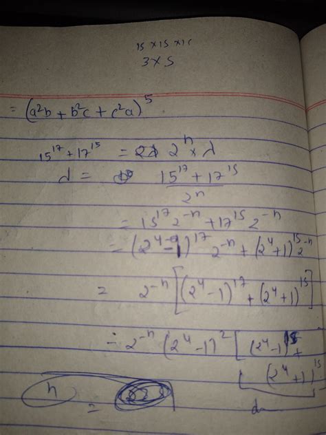 If 15 { 17 } 17 { 15 } Is Divisible By 2 { N } Then