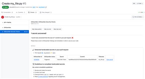 Detect Secrets In Github Prs Gitguardian Documentation
