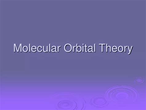 Ppt Molecular Orbital Theory Powerpoint Presentation Free Download Id