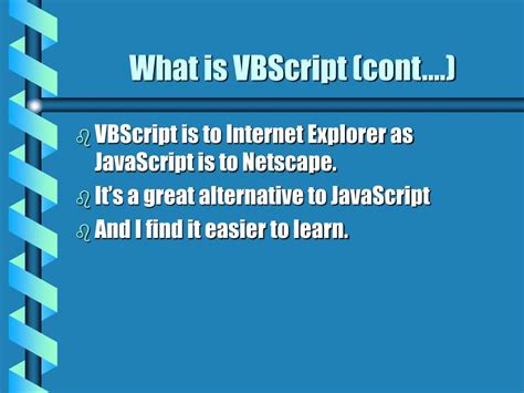 Ppt Visual Basic Scripting Powerpoint Presentation Free Download Id5710454