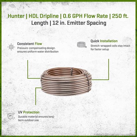Hunter Hdl Dripline Cv 06 Gph 12 In 250 Ft Siteone Us