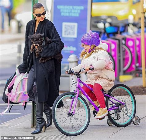 Irina Shayk The Model Mom Wears Very High Heels To Take Daughter Lea De