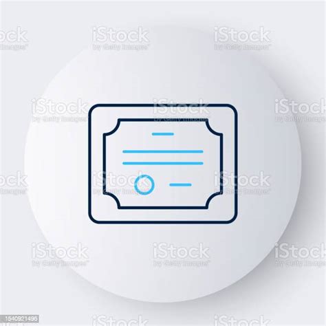 흰색 배경에서 격리된 라인 인증서 템플릿 아이콘입니다 성취 수상 학위 보조금 졸업장 개념 다채로운 개요 개념 벡터 0명에 대한