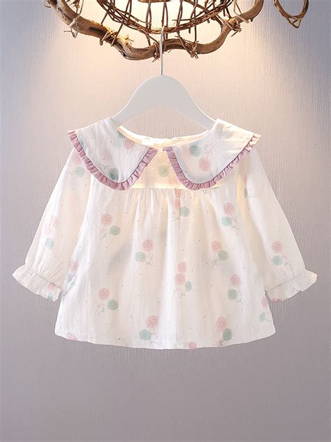 童装春季新款女童洋气上衣T恤婴儿长袖上衣女宝宝圆点春装上衣潮 虎窝淘