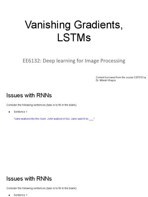 Rnn Vanishing Gradients Lstm Compressed Pdf Cognitive Science Teaching Mathematics