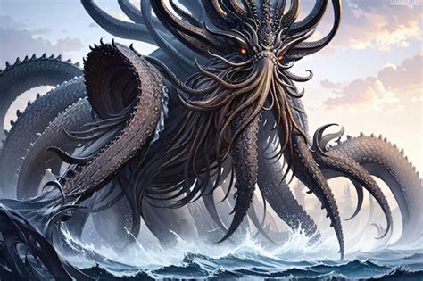 바다 괴물 프리미엄 사진