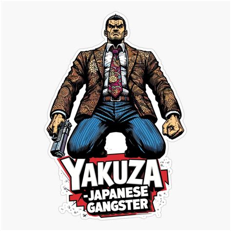 Maneki Yakuza Japanese Gangster Sticker Phone Decal Water Bottle