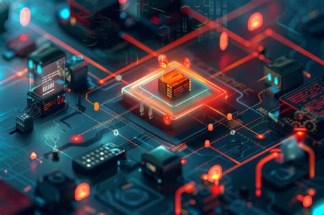 Futuristic Digital Network And Data Flow Visualization Premium Ai Generated Image