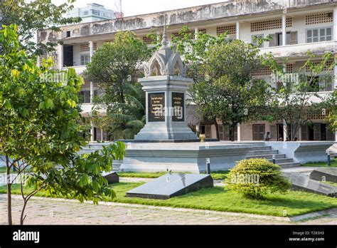A Memorial At The S21 Tuol Sleng Genocide Museum Phnom Penh Cambodia